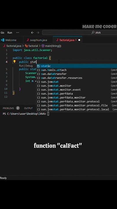 Factorial of a number | Java #shorts #java #programming - YouTube