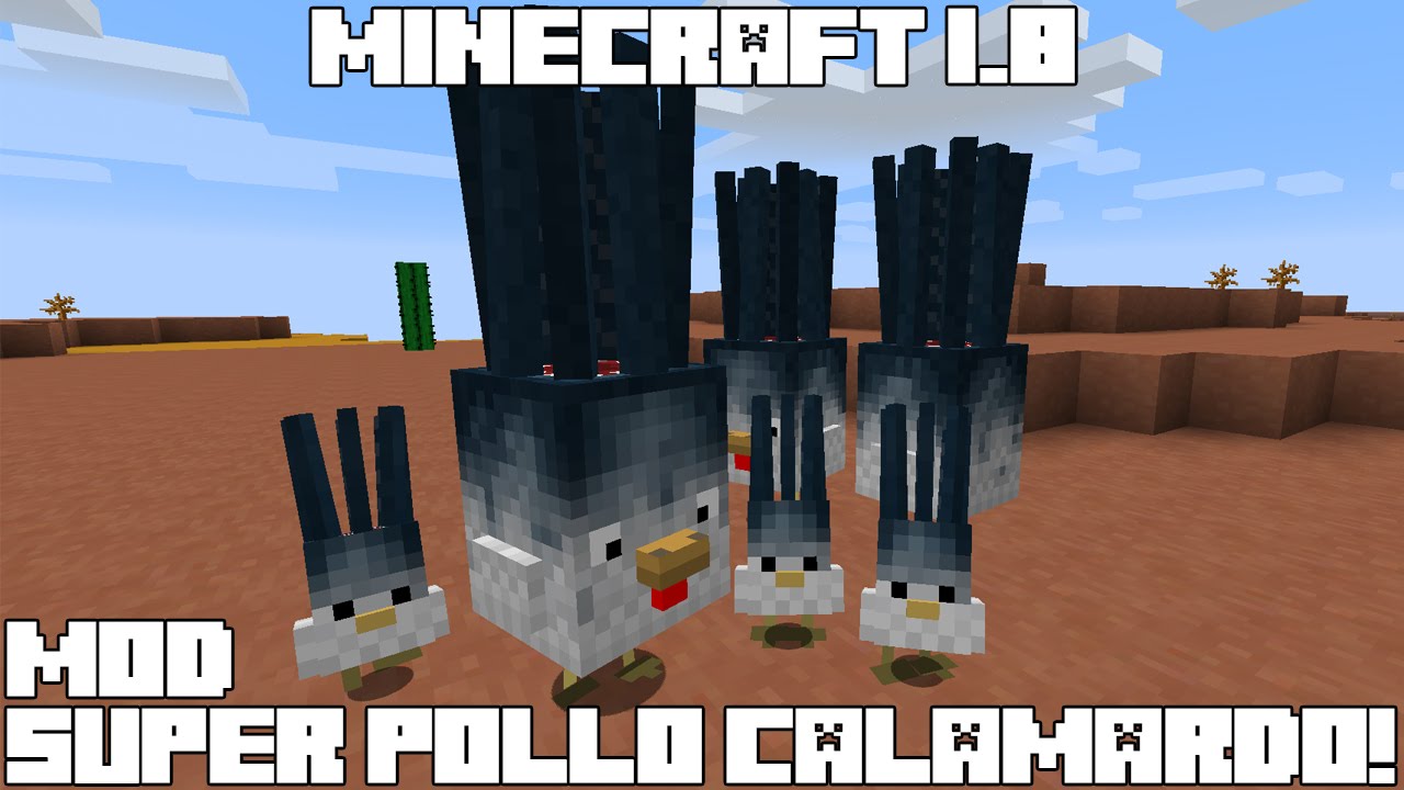 Minecraft 1.8 MOD SUPER POLLOS CALAMARDO! Squicken Mod Español! - YouTube