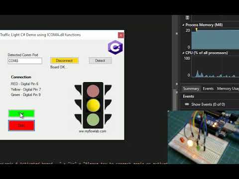 Interfacing Arduino with Visual Studio C# using ICOMA.DLL - YouTube