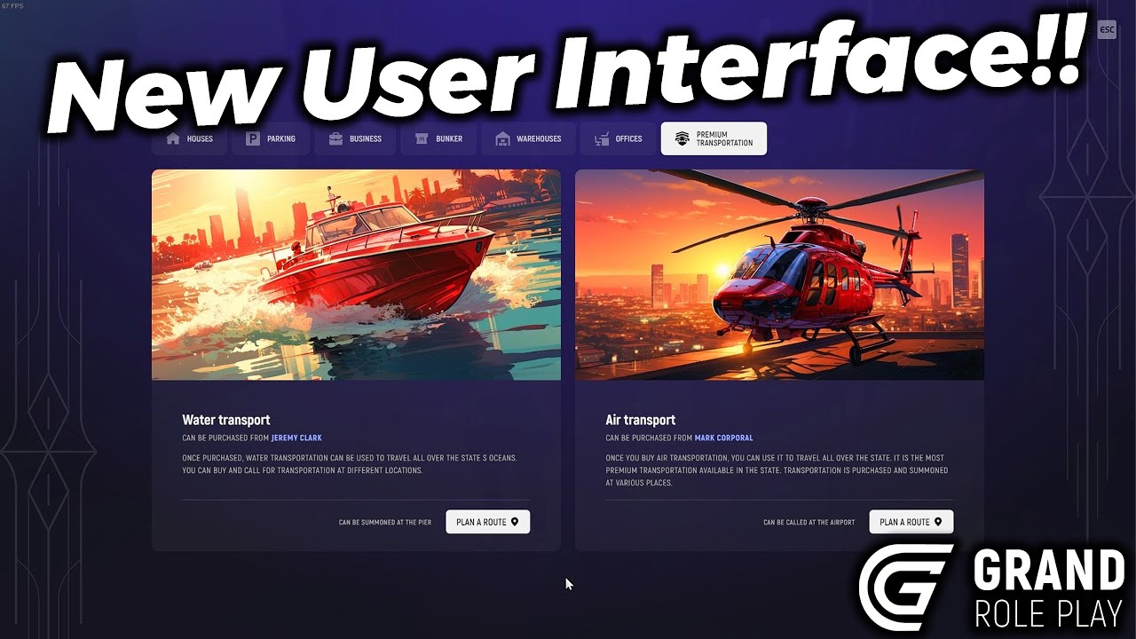 Showcasing the New Ui Coming Out in Grand RP!! - YouTube