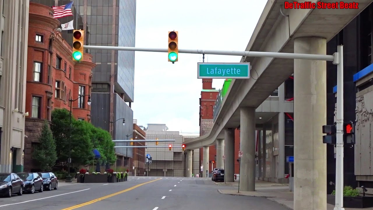 Traffic Lights in Downtown Detroit | Cass & Lafayette - YouTube