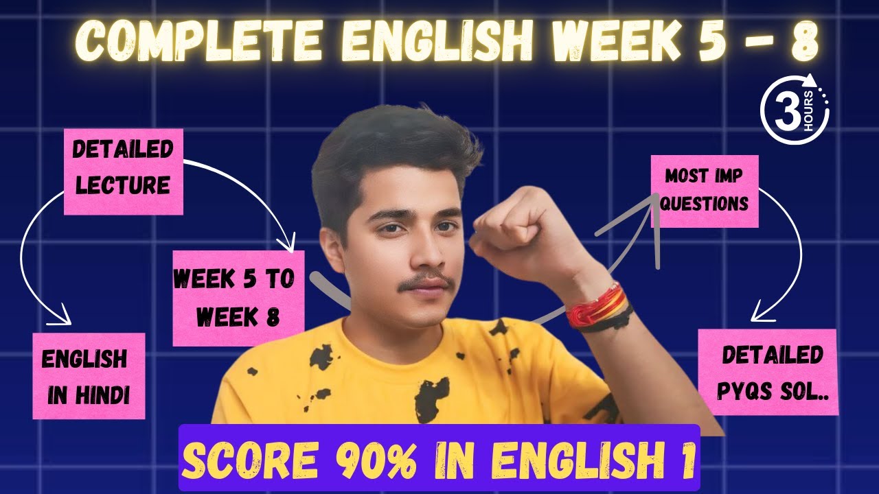 Complete English 1 Week 5 - 8 | Score 90% in End Term | IIT Madras BS ...