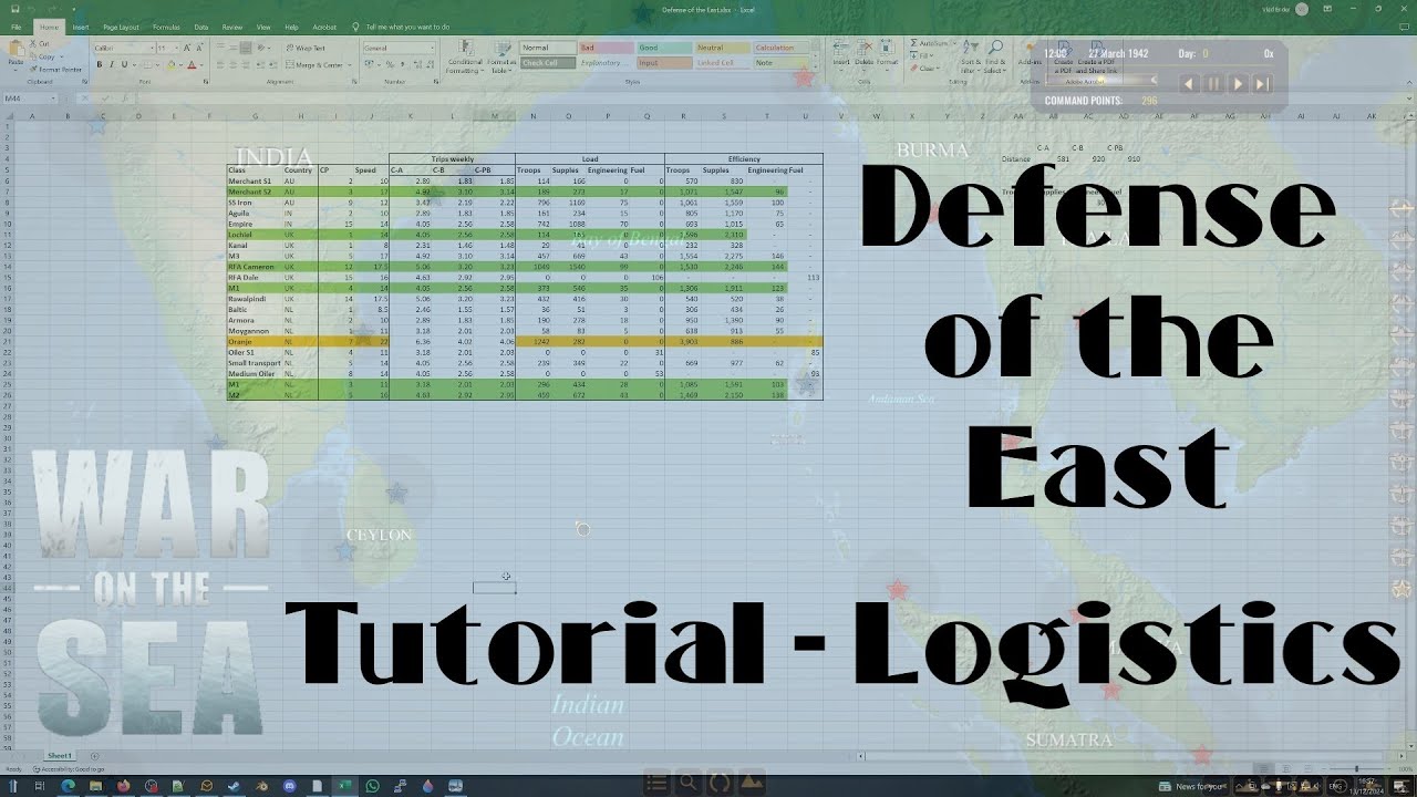 War on the Sea - Defense of the East - Tutorial - Logistics - YouTube