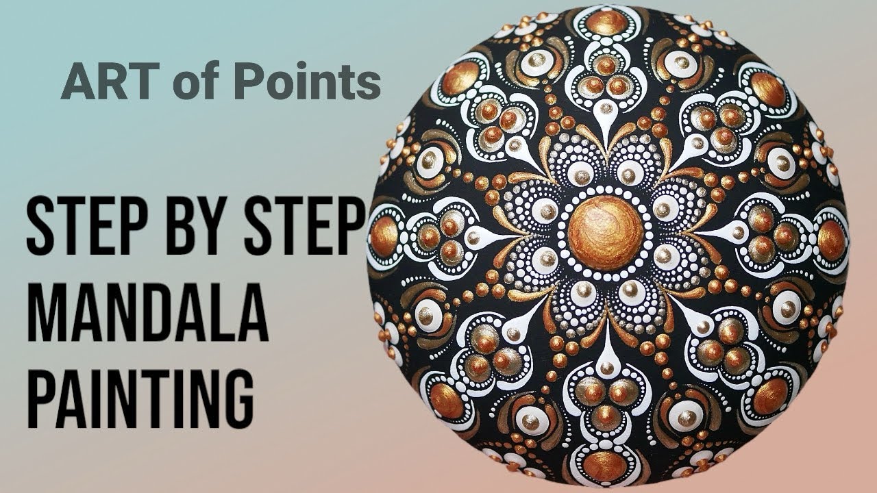 Mandala Dot Art Painting / Step by Step Tutorial 🎨 - YouTube
