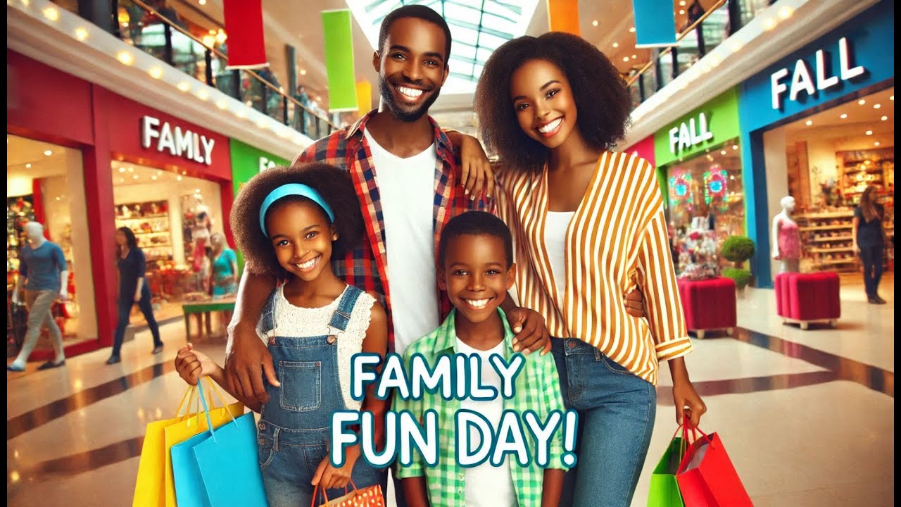 Family day out, come shopping with us - YouTube