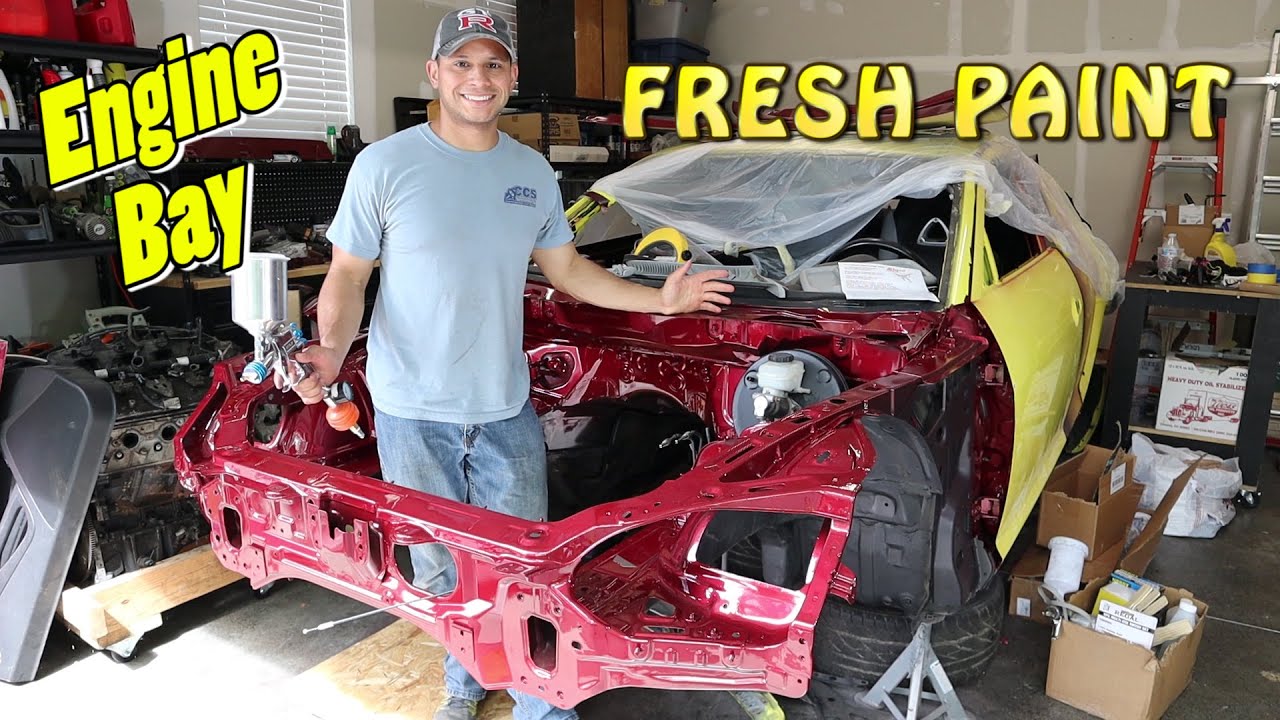 Painting a Mazda RX-8 Engine Bay!! RX-8 Rebuild Part 11!! - YouTube
