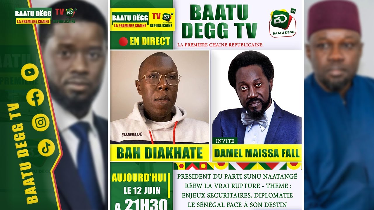 🔴[ EN DIRECT ]BAH DIAKHATE FACE A DAMEL MAISSA FALL :LE SÉNÉGAL FACE À ...