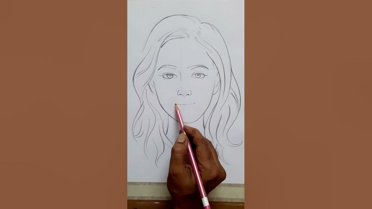 Human face drawing tutorial for beginners || How to draw human face ...