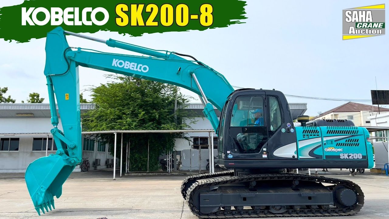 KOBELCO SK200-8 YN12 รถขุดนำเข้า ไม่เคยใช้งานในไทย - YouTube