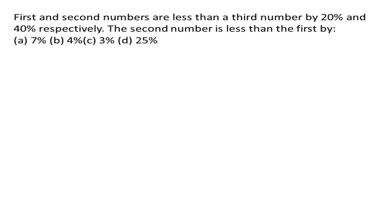 First and second numbers are less than a third - YouTube