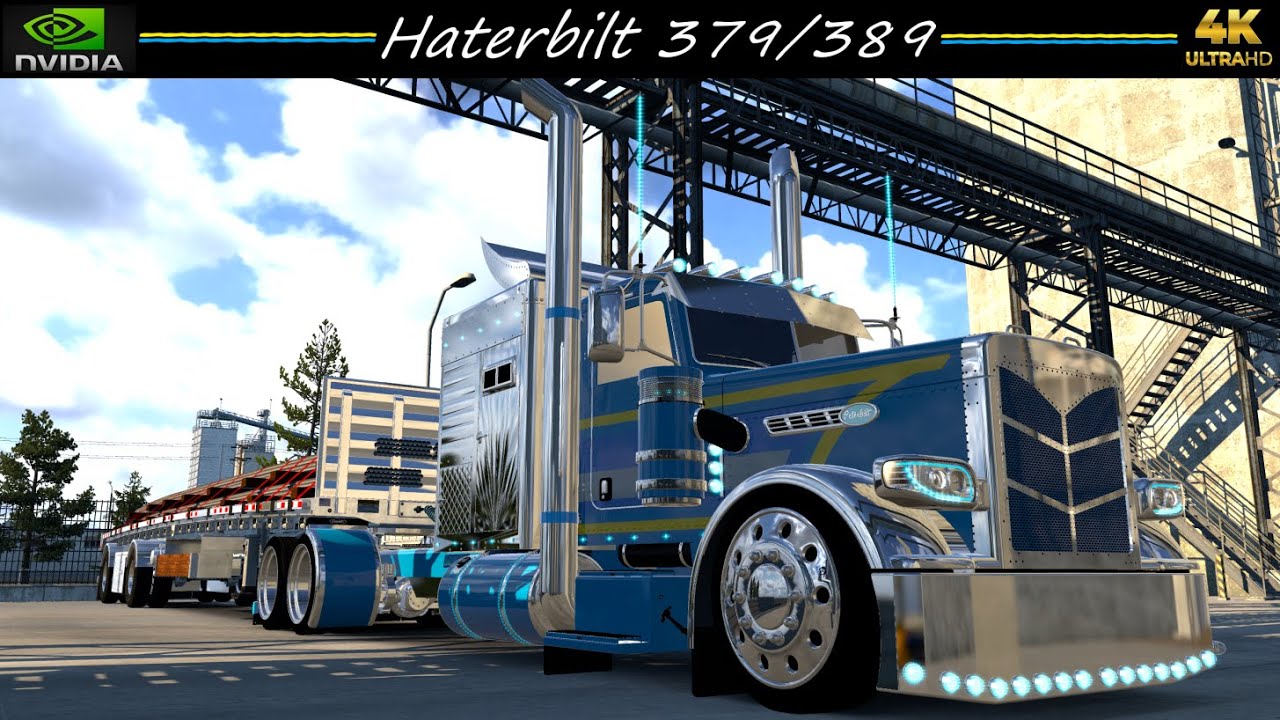 *Haterbilt Peterbilt 379/389* Rebar Haul Sacramento to Oakland ATS 4K 1 ...