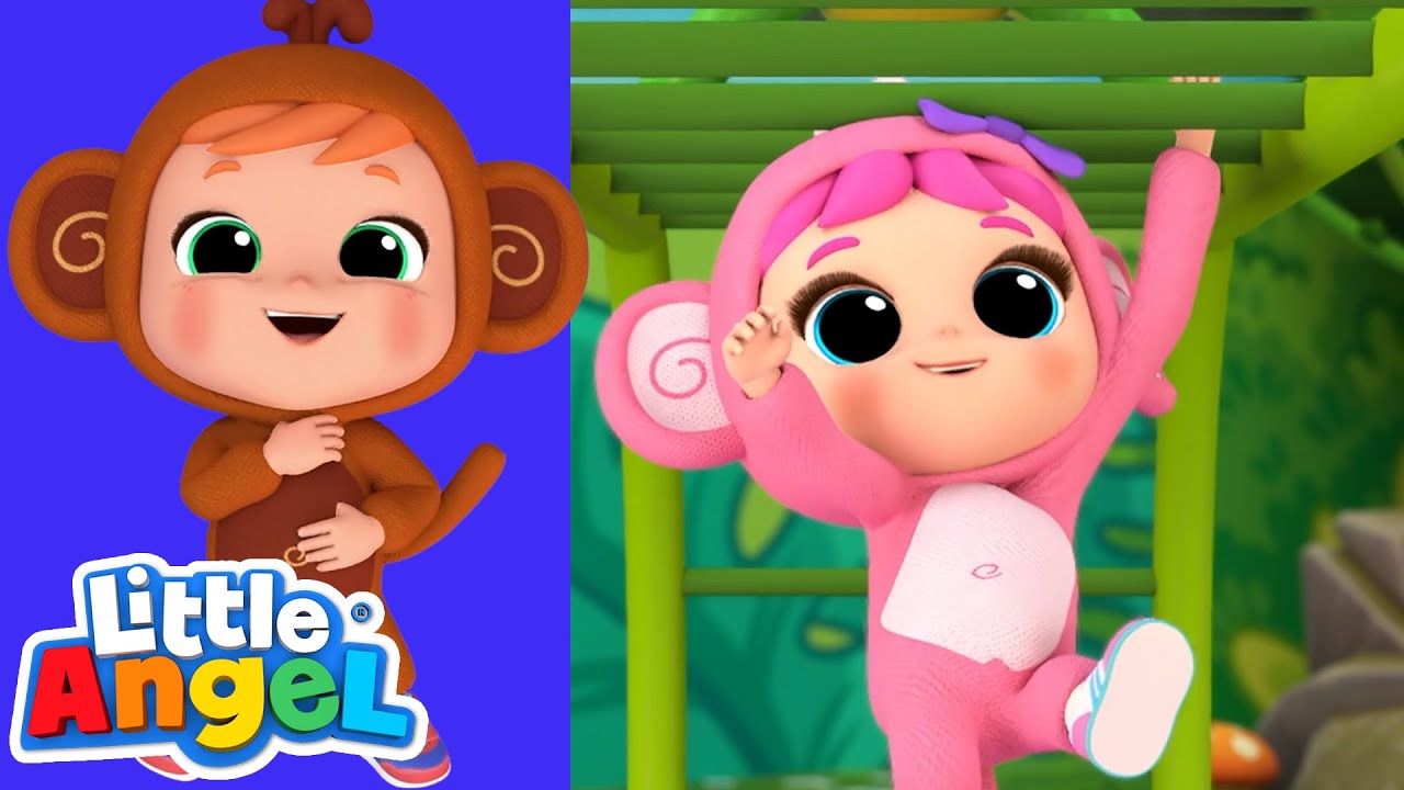 Funny Monkey Song | Little Angels Kids Cartoons/Songs & Nursery Rhymes ...