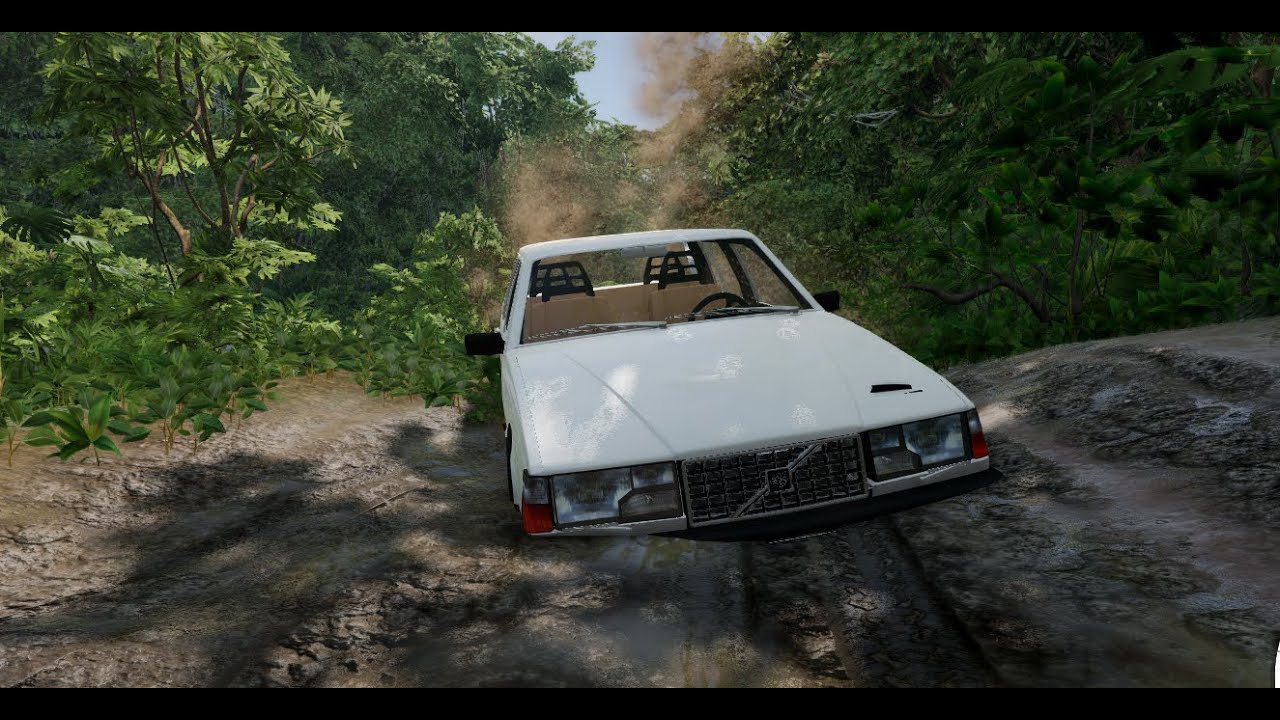 BeamNG Drive Jungle offroad Sweden iron Volvo 740 - YouTube