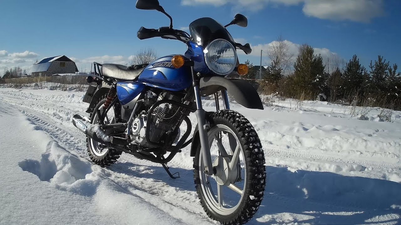 Bajaj Boxer bm150- зимний прохват - YouTube