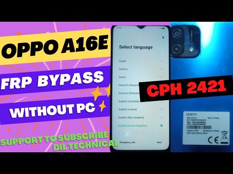 Oppo A16e Frp bypass / Oppo A16e CPH 2421 Frp bypass solutions andiord ...