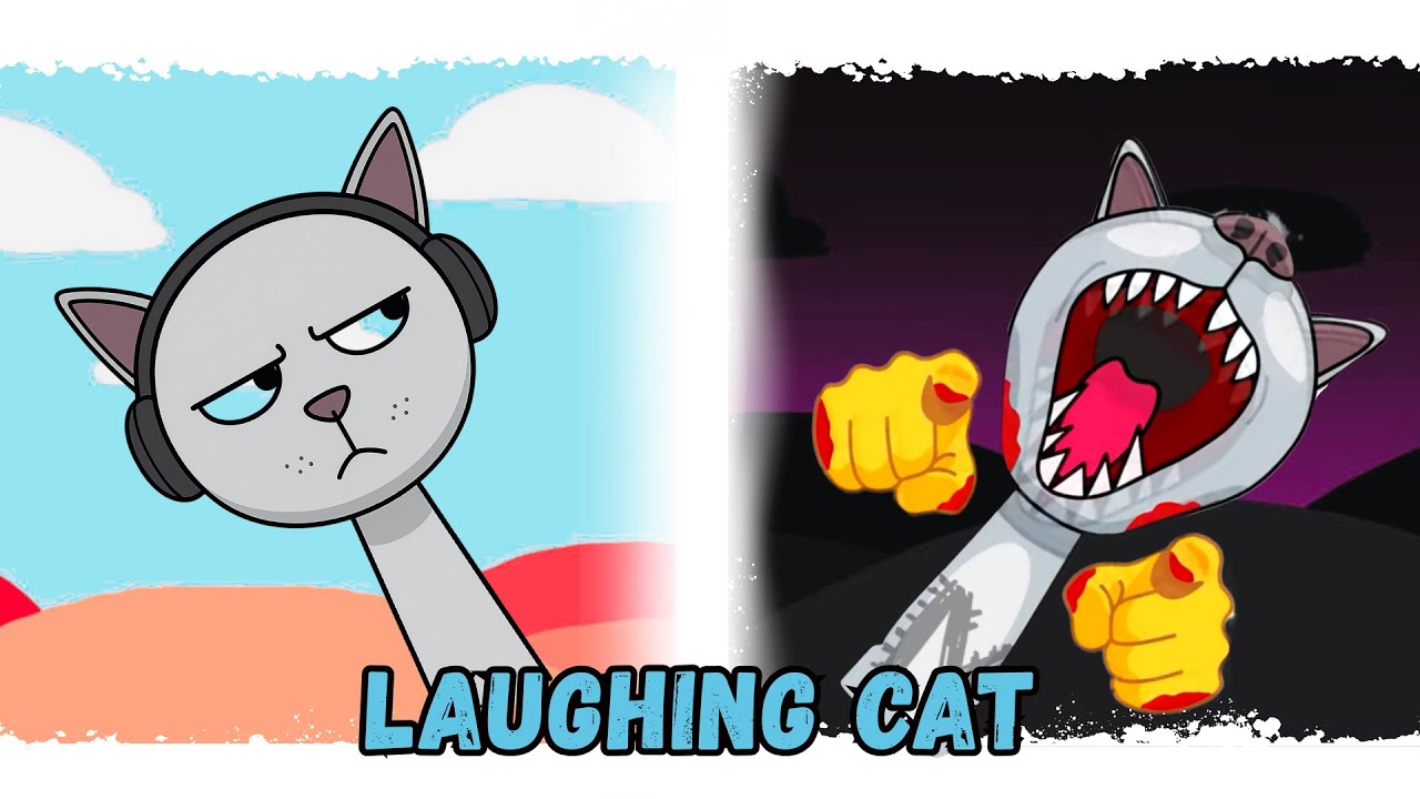 My NEW! Sprunki OC: Laughing Cat! Animation vs Game (All Versions ...
