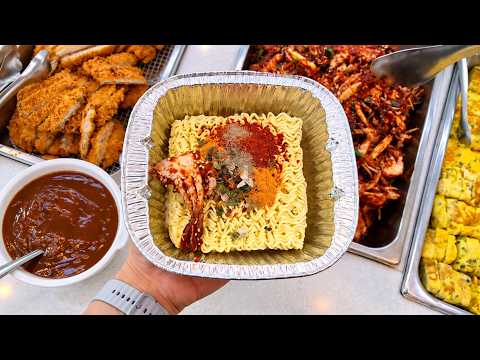 $6 Kore Açık Büfesi POV｜Sınırsız Acılı Mavi Yengeçli Ramen