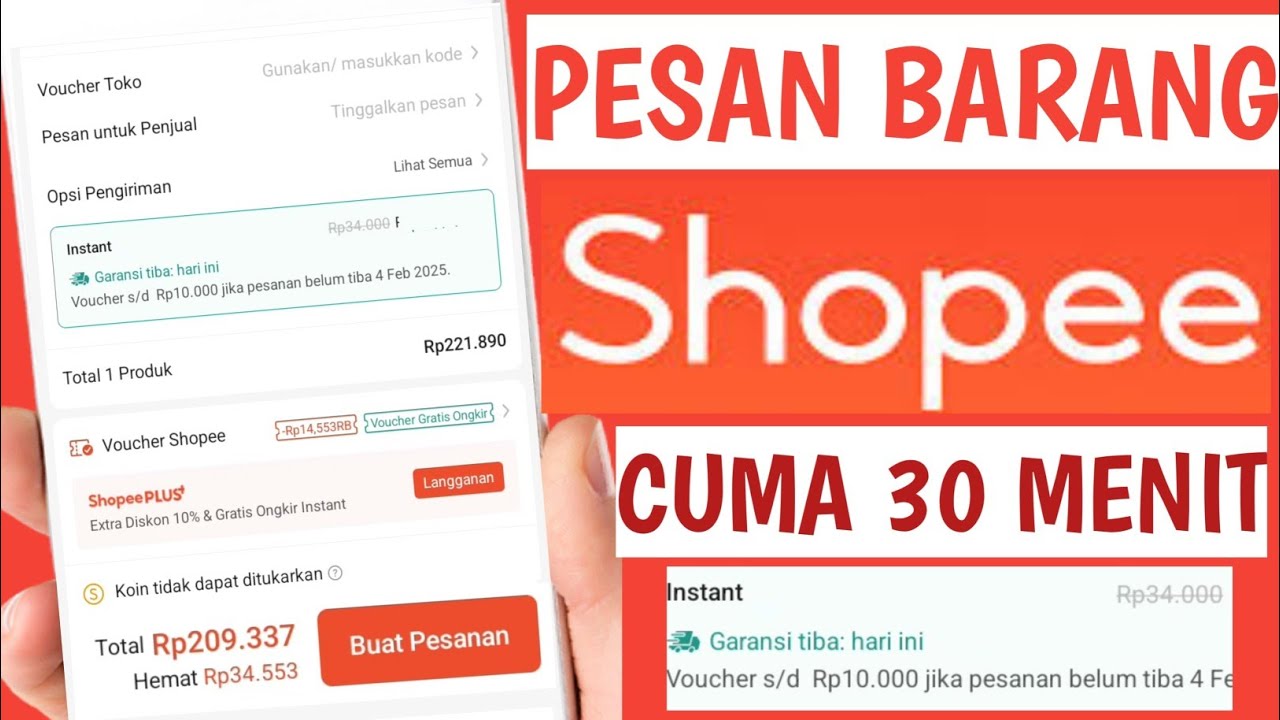 Cara Pesan Barang Di Shopee Cepat Sampai | Shopee Instan 2 Jam Sampai ...