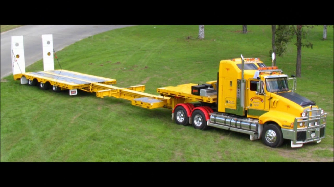 Smith Extendable Deck Widening Low Loader - YouTube