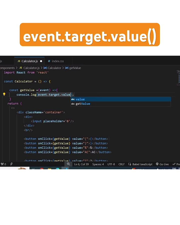 event.target.value() in JavaScript #shorts - YouTube event.target.value() in JavaScript #shorts - YouTube