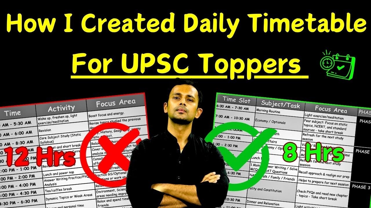 Stop Making Timetables That Fail Follow This Daily Timetable For UPSC ...