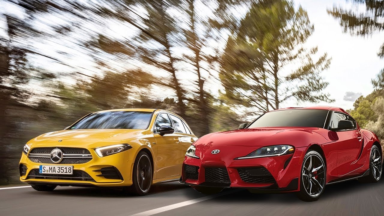 2020 Toyota Supra vs 2019 Mercedes AMG A35 - YouTube