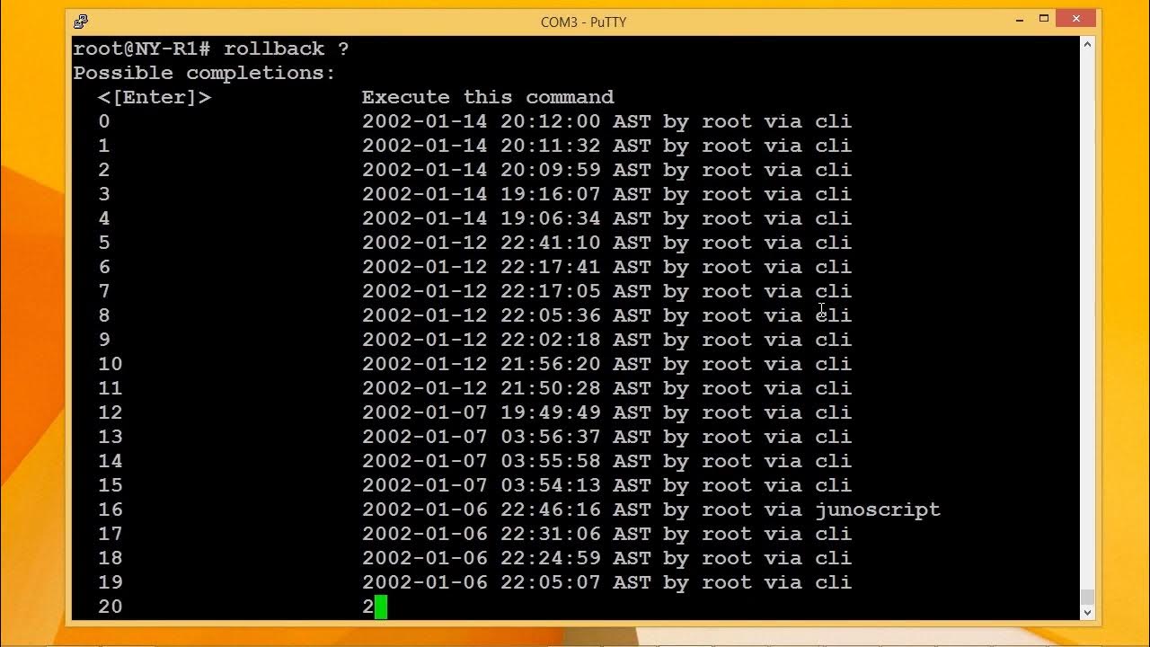 21 Reverting to Previous config - YouTube