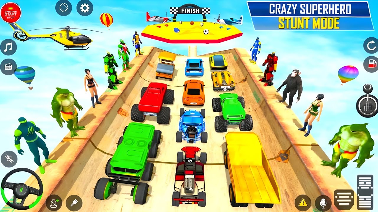 Well of death - car stunt game - superhero mode - YouTube