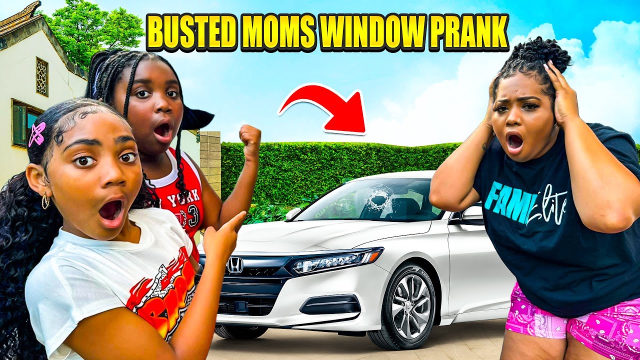 BUSTED MOMS WINDOW PRANK 😱 - YouTube