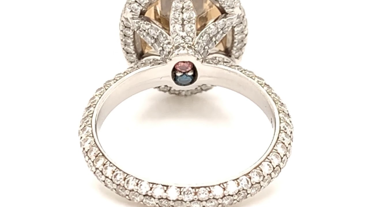 7ct fancy brown diamond engagement ring - YouTube