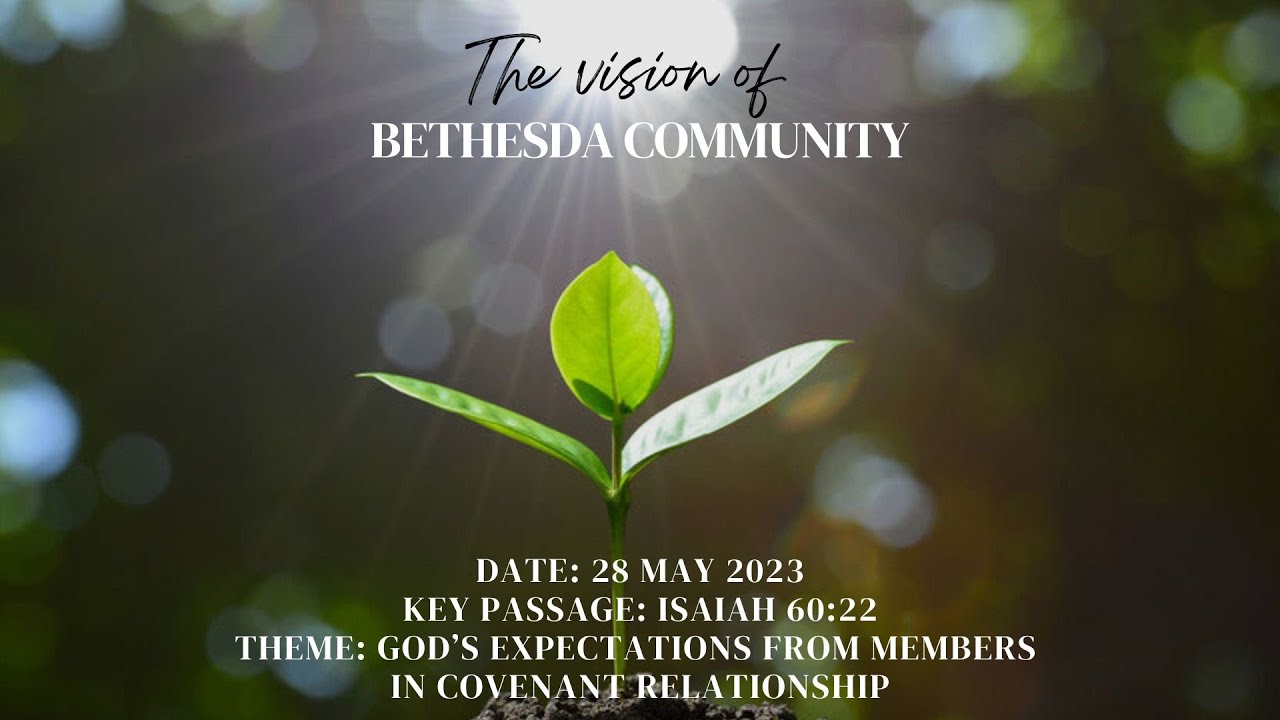 28/5/2023 The vision of Bethesda Community - YouTube