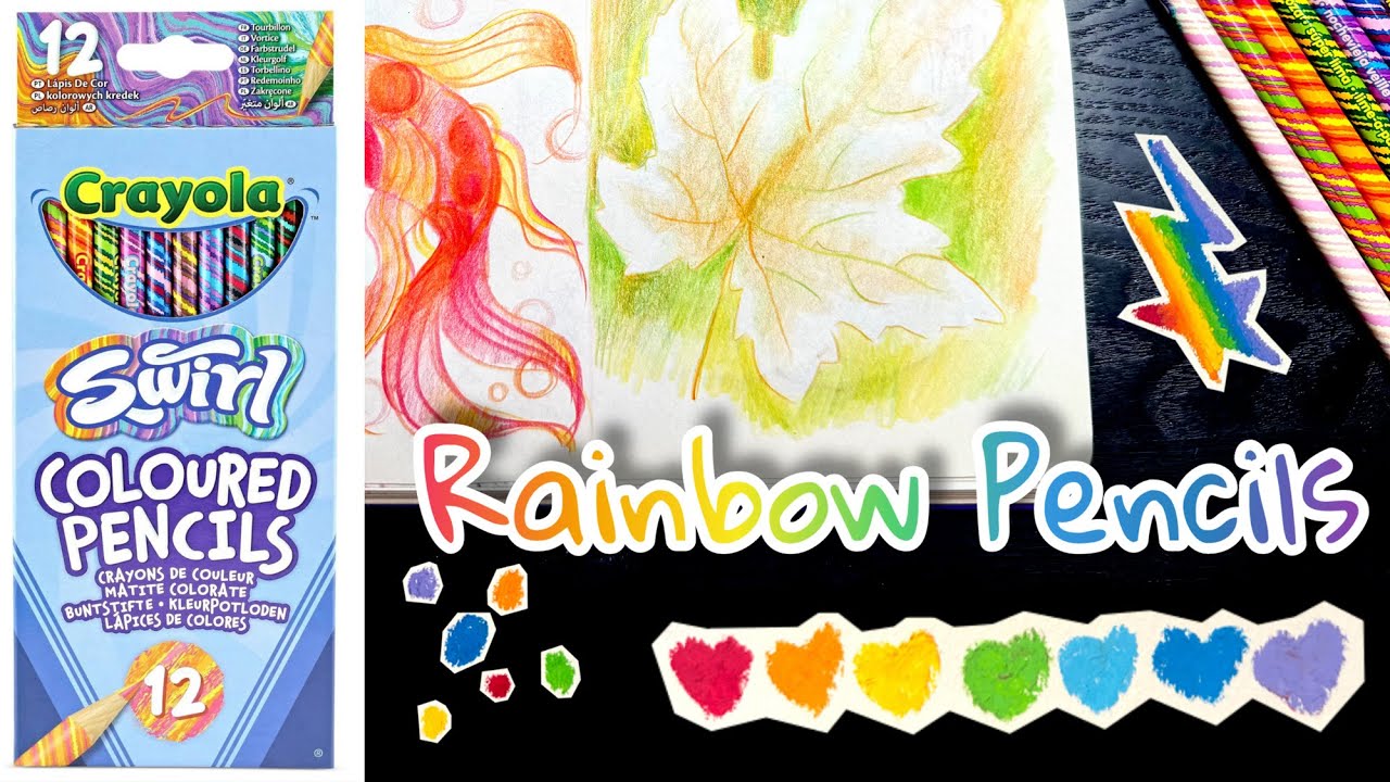 Testing and Drawing with Crayola Swirl Coloured Pencils - YouTube