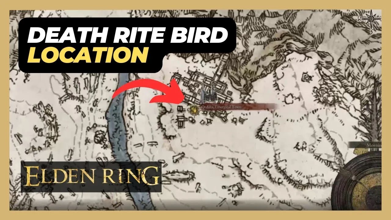 Death Rite Bird (Snow Valley Ruins Overlook) Boss Location - Elden Ring ...