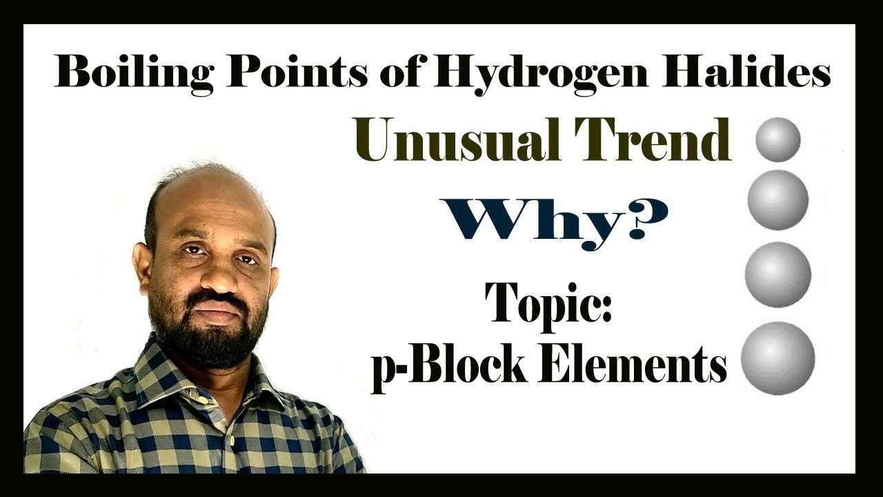 Lesson 22: Boiling Points of Hydrogen Halides, HX | Topic: p-Block ...