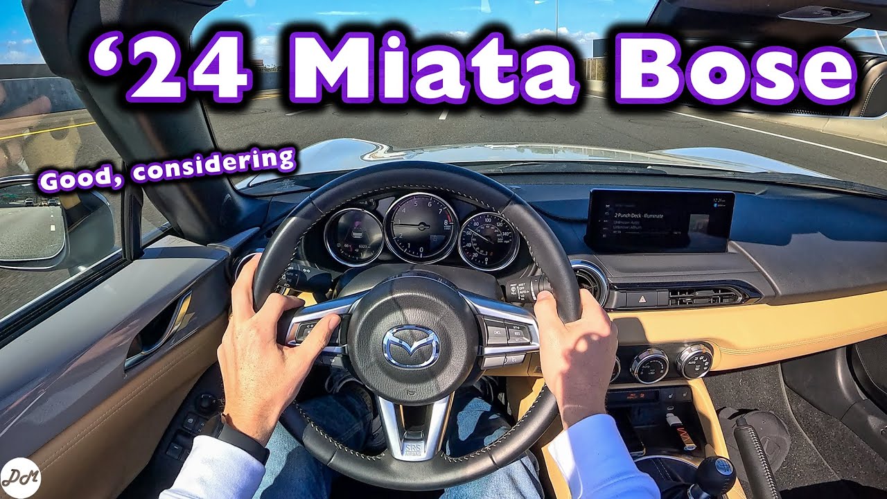 2024 Mazda MX-5 Miata – Bose 9-speaker Sound System Review (Top Down and Up) - YouTube