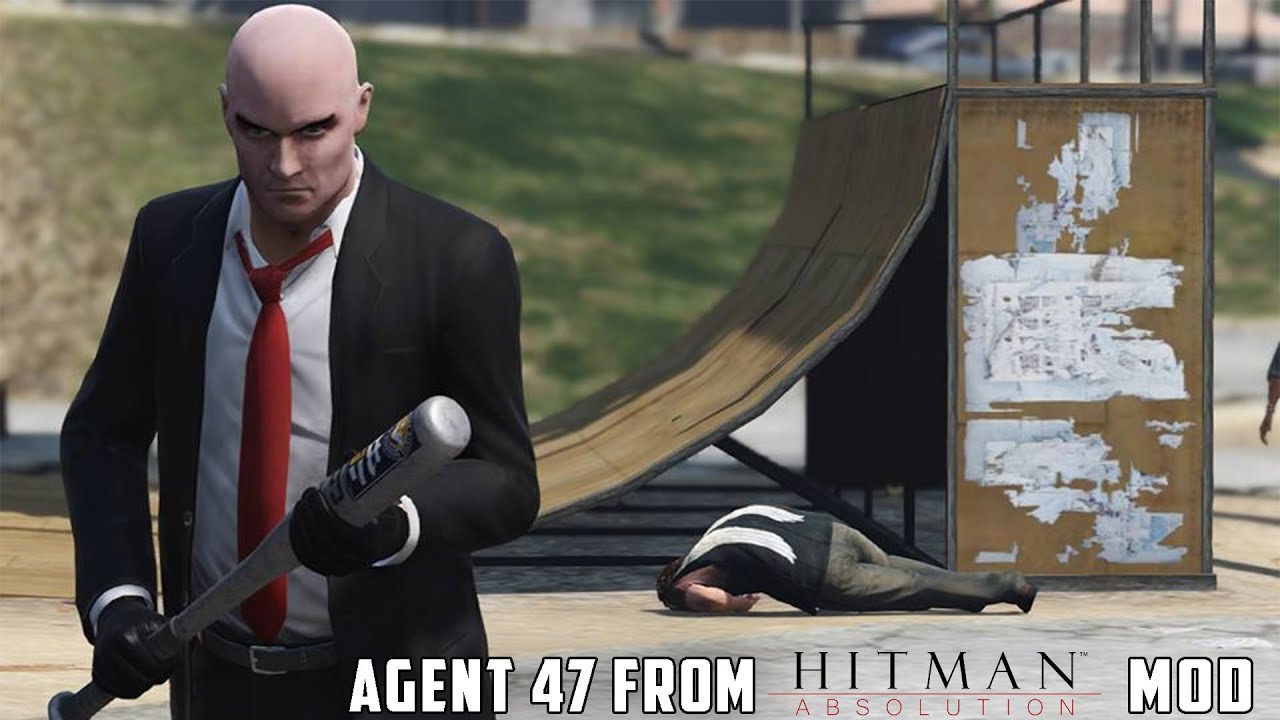 Grand Theft Auto V - Hitman Absolution Agent 47 Mod - YouTube