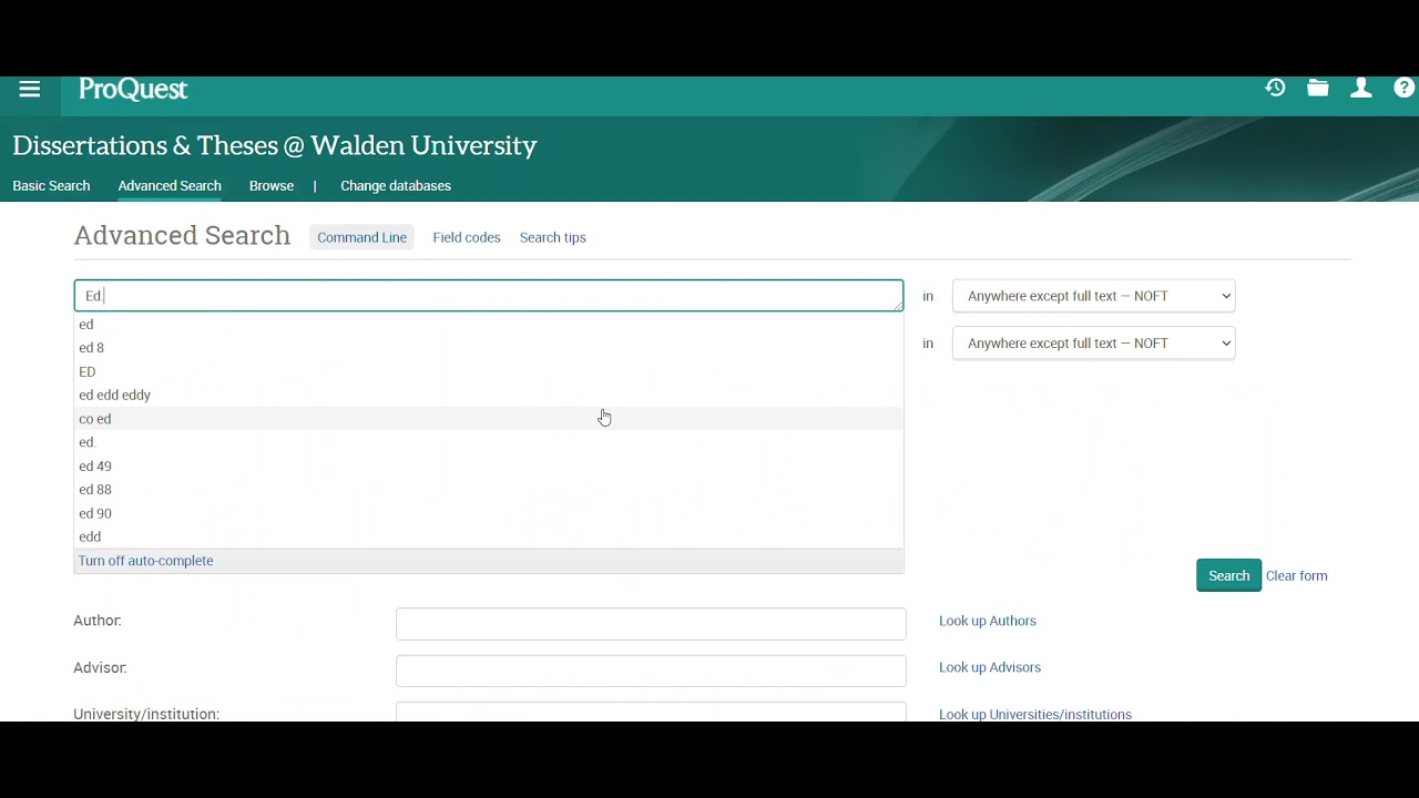 Find Walden EDD Project Studies or Dissertations - YouTube