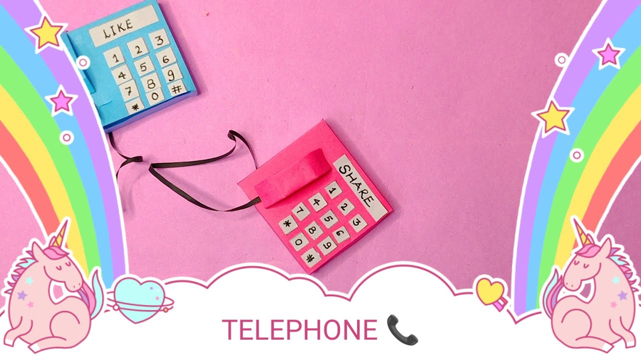 How to make paper telephone#diy miniature telephone #easy paper craft ...