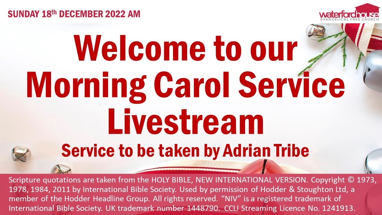 Morning Christmas Carol Service, Sunday 18th December 2022 - YouTube