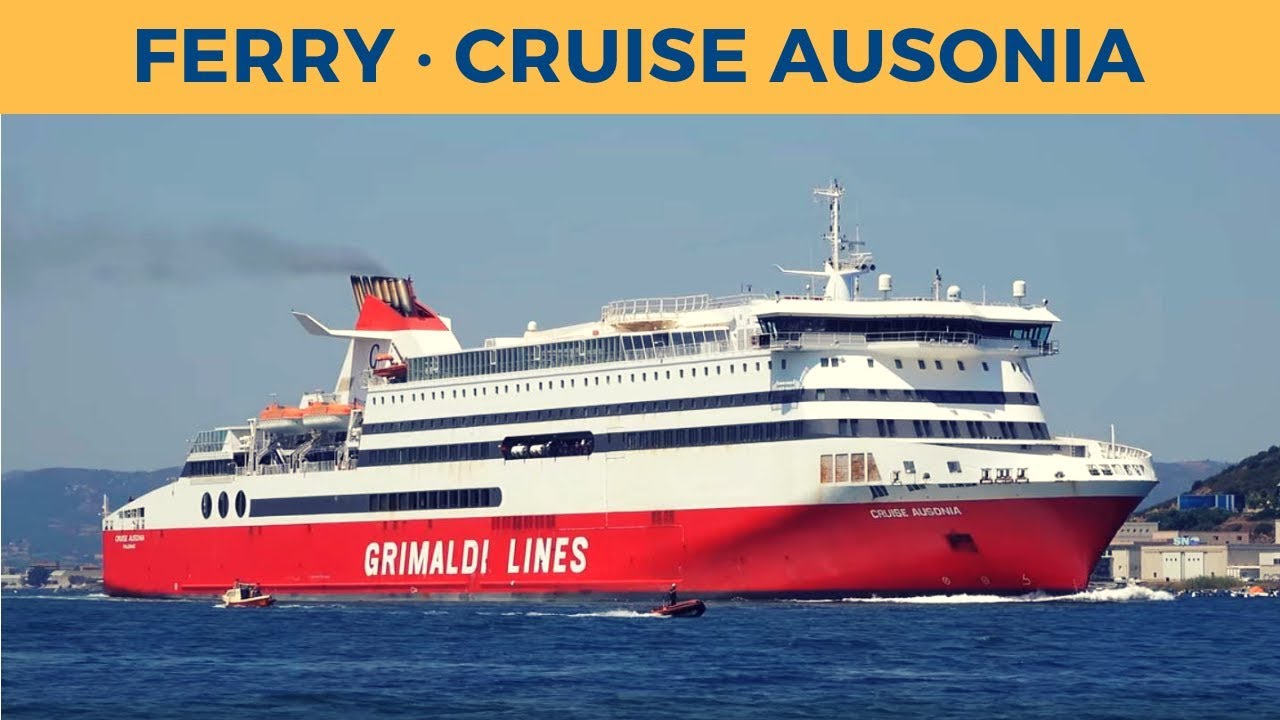 Departure of ferry CRUISE AUSONIA, Olbia (Grimaldi Lines) - YouTube