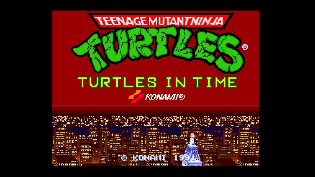 Teenage Mutant Ninja Turtles: Turtles in Time Title Screen (Arcade ...
