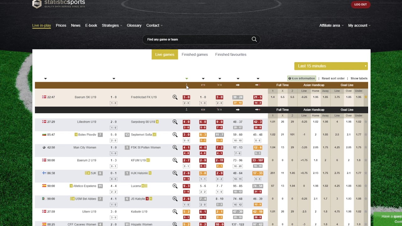 StatisticSports tutorial - how to use main page - YouTube