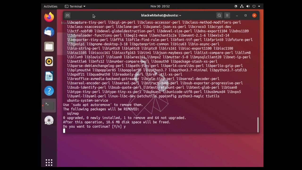 Installing and removing SQLmap on Ubuntu - YouTube