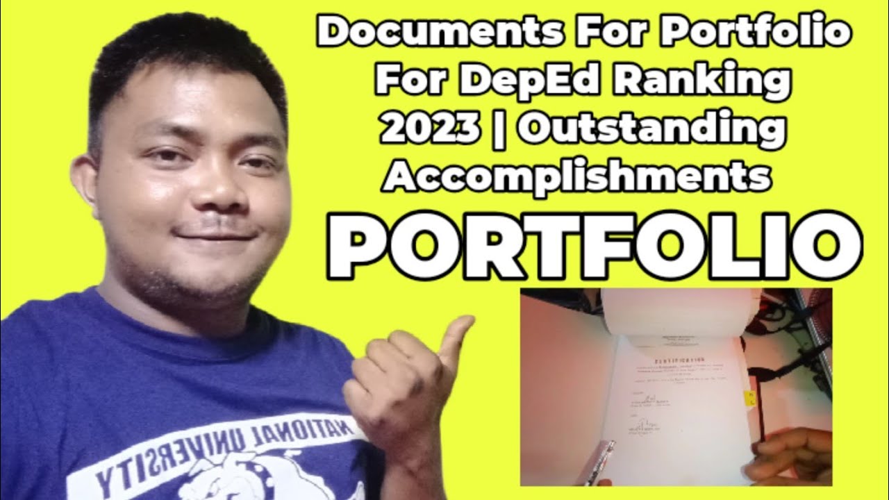 Mga Documents Na Dapat Ilagay Sa Portfolio For DepEd Ranking ...