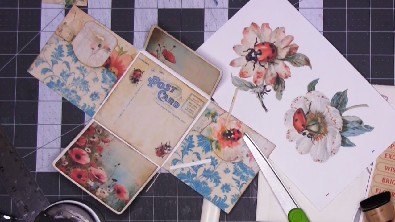 Three-Pocket Insert Using One Sheet and Scraps or Random Elements from ...