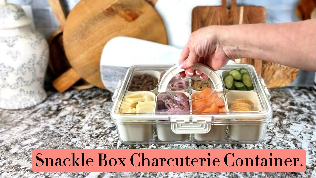 Snackle Box: Divided Tray with Lid & Handle, Picnic Perfect! - YouTube