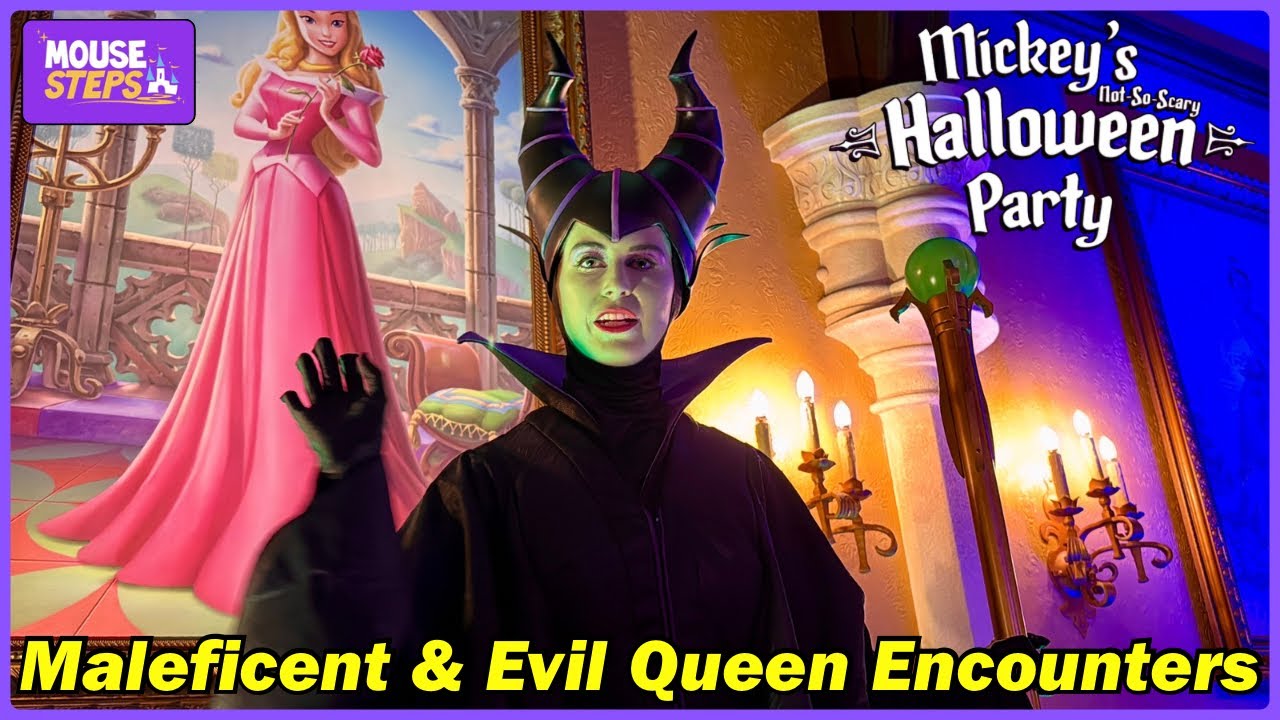 Maleficent & Evil Queen in Princess Fairytale Hall - Mickey’s Not-So ...