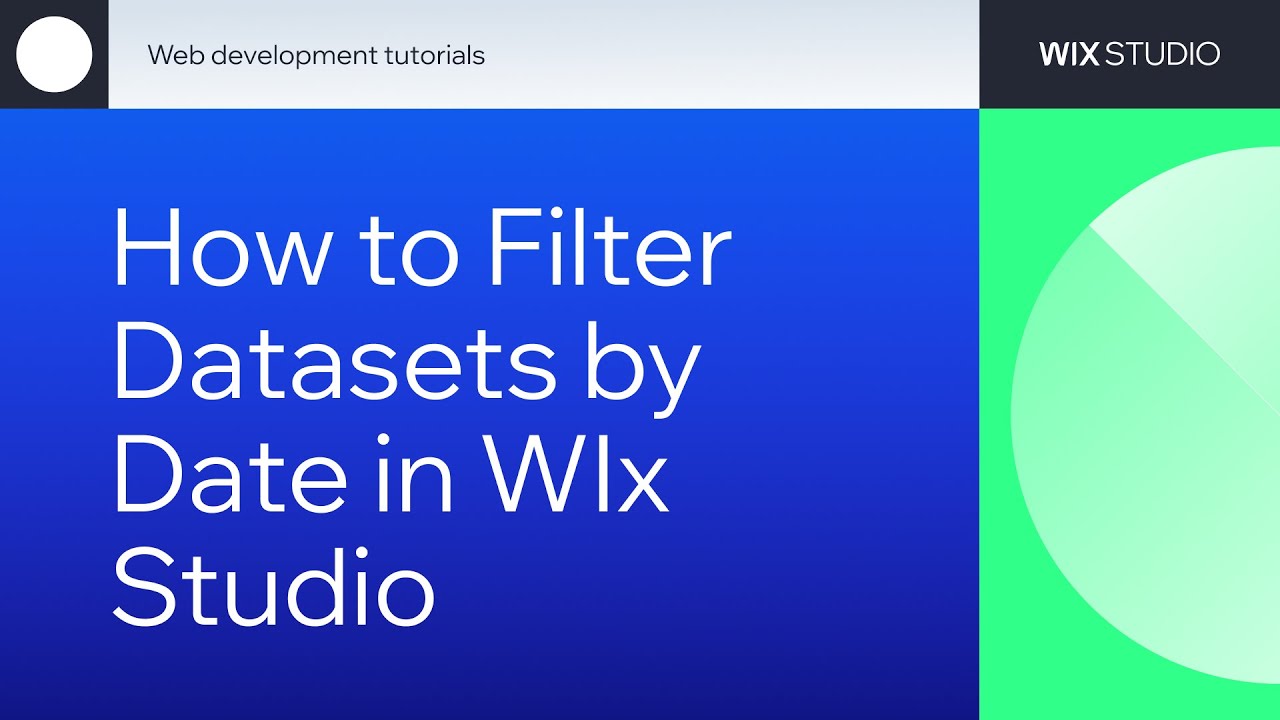 How to filter datasets by date in Wix Studio - YouTube