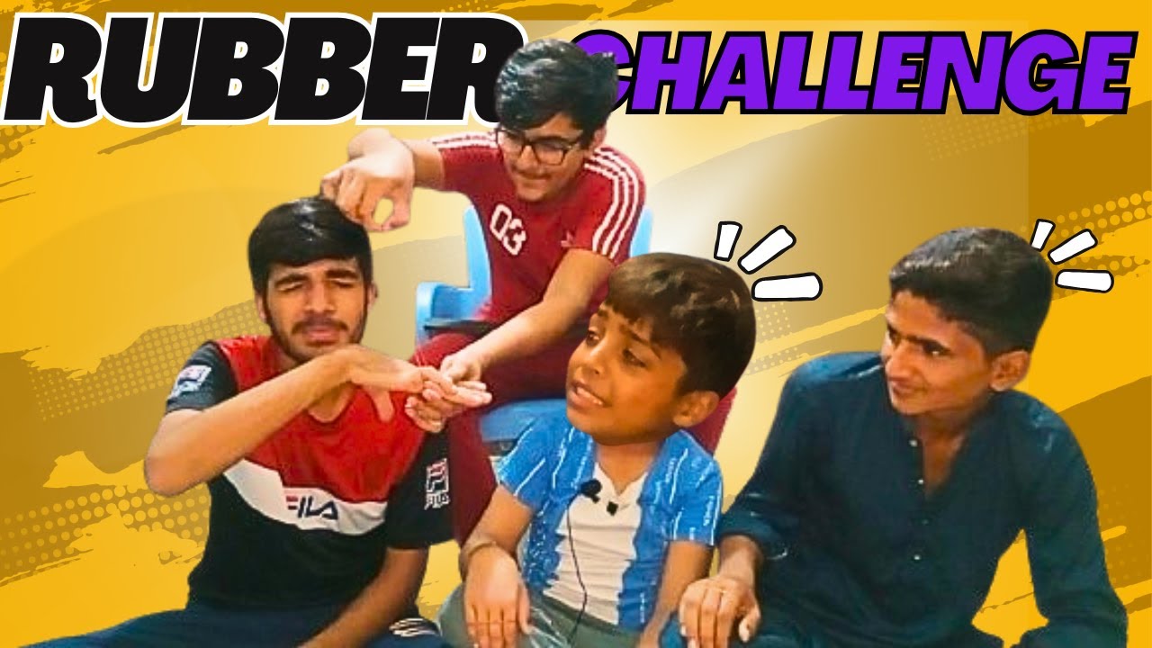 Rubber band challenge | 🤣•😡| with friends in room - YouTube