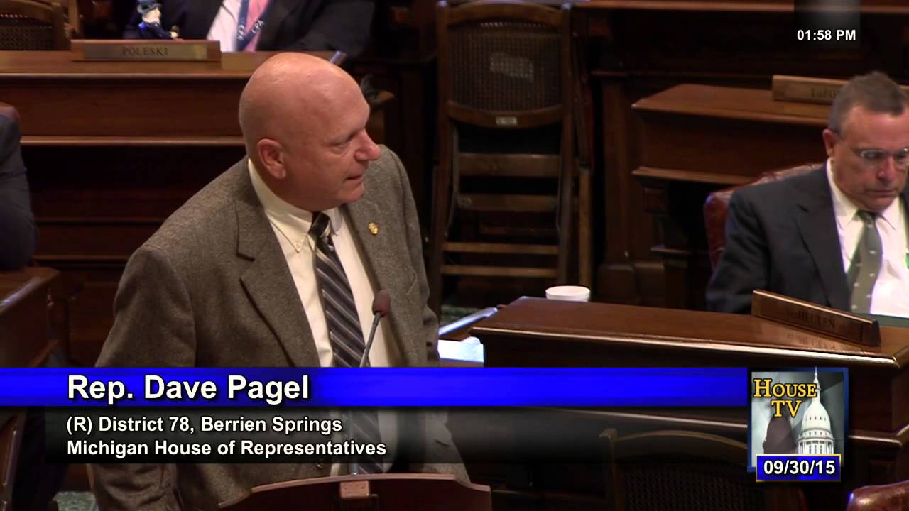 Rep Dave Pagel House floor words for the late Harry Gast - YouTube